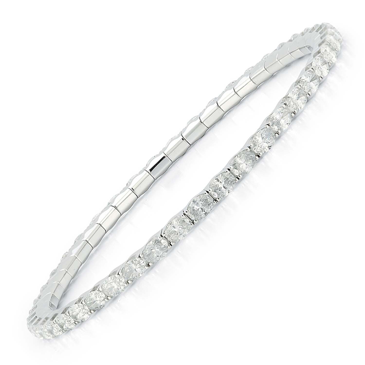 Oval Cut Diamond Stretch Bracelet - 3 Carat Sizes – Extensible